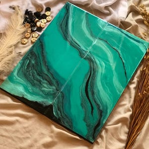 Turquoise Epoxy Backgammon Set|chips Backgammon Dices|board Game|vip ...