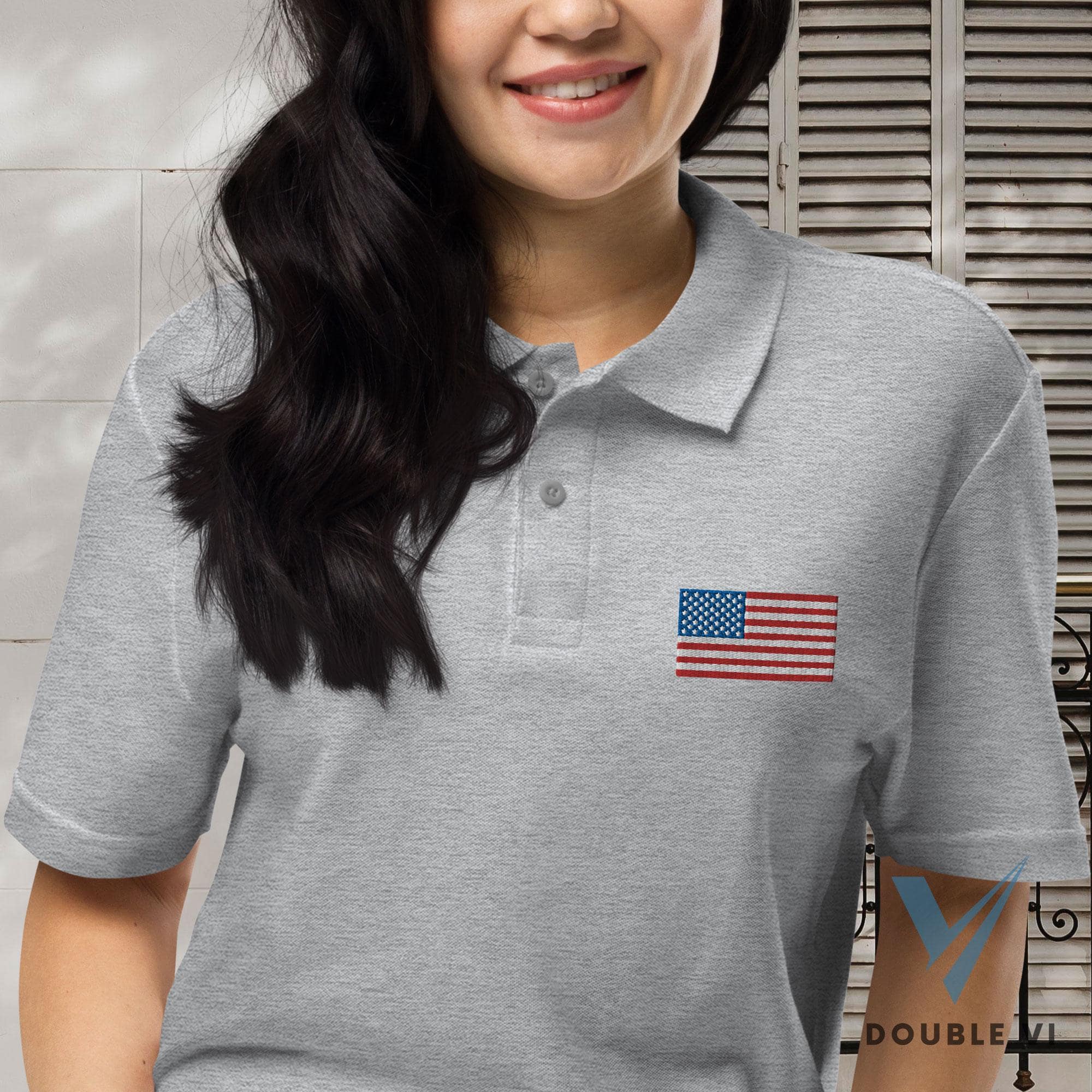 American Flag Polo Shirt, USA Flag Embroidered Shirt, Custom Shirts ...
