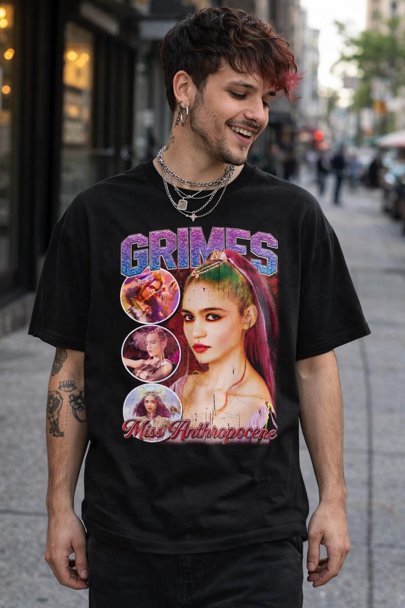 Grimes Miss Anthropocene T-shirt – Vintage Retro Pop Music Fan Shirt ...
