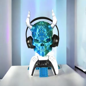 Skull Controller & Headphone Stand: Gamer Desk Organizer - Etsy