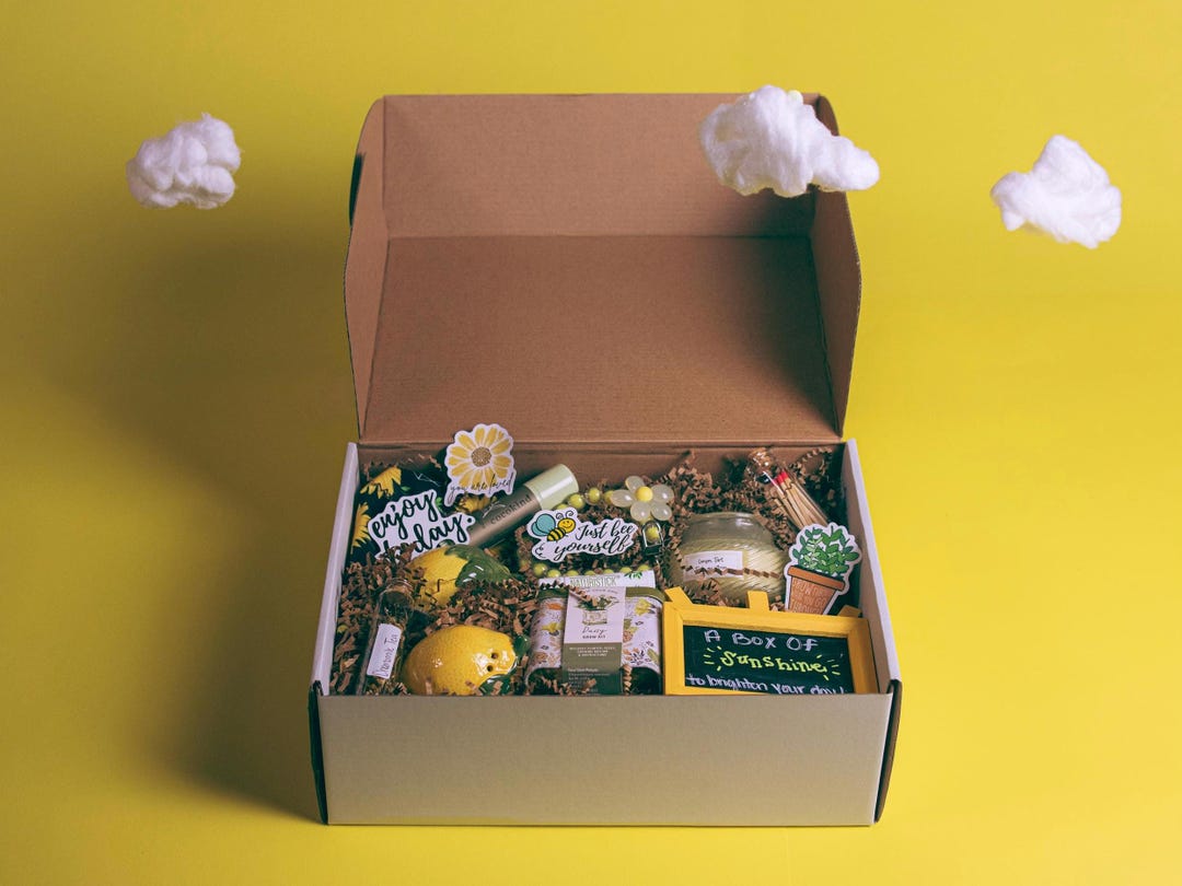 The “smiling is Contagious”sunshine Box, Smile Package, Cheer up Gift ...