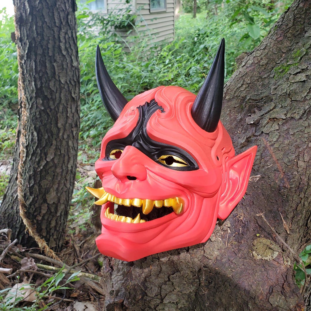 3D Printed Multi Color Oni Mask - Etsy