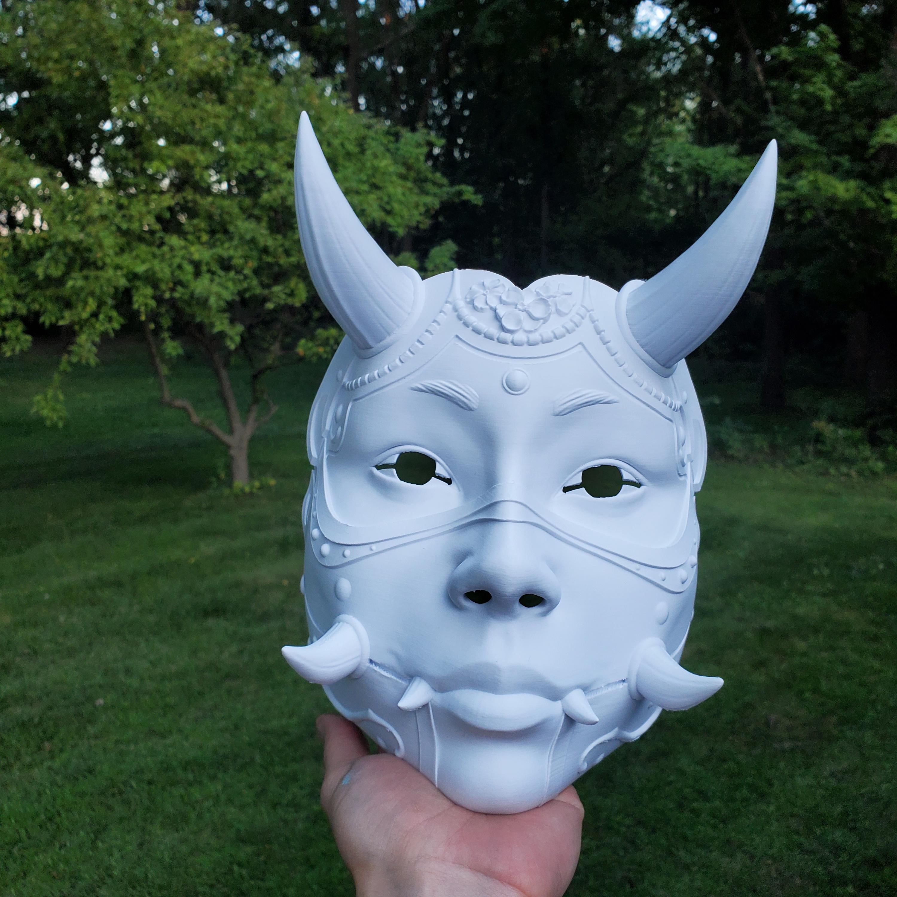 3D Printed Hannya Mask - Etsy