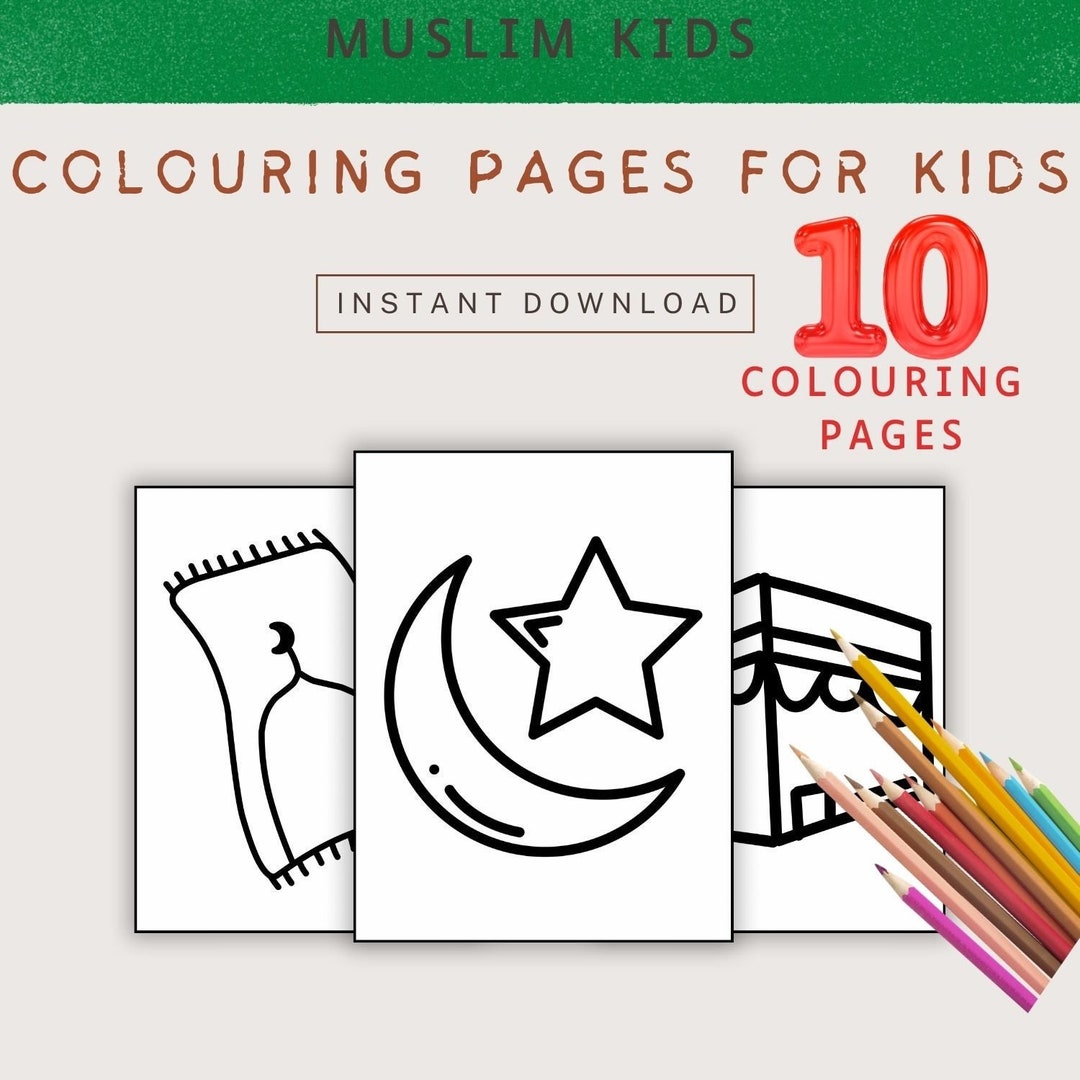 10 Islamic Coloring Pages for Kids | Easy Educational Muslim Activity ...
