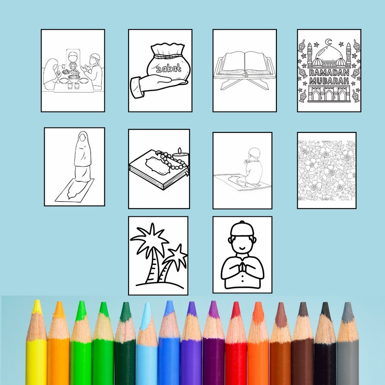 10 Islamic Coloring Pages for Kids | Easy Educational Muslim Activity ...