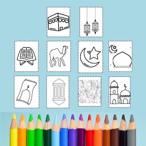10 Islamic Coloring Pages for Kids | Easy Educational Muslim Activity ...