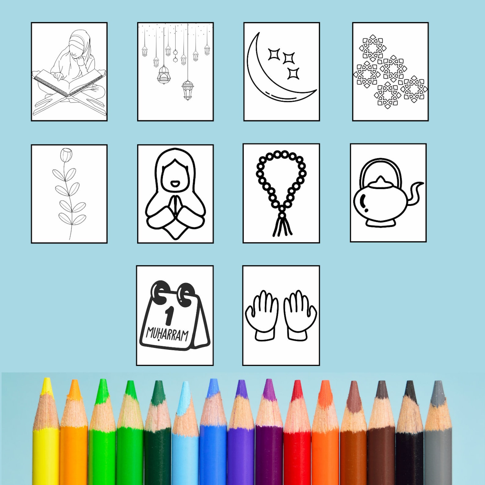 10 Islamic Coloring Pages for Kids | Easy Muslim Activities | Ramadan ...