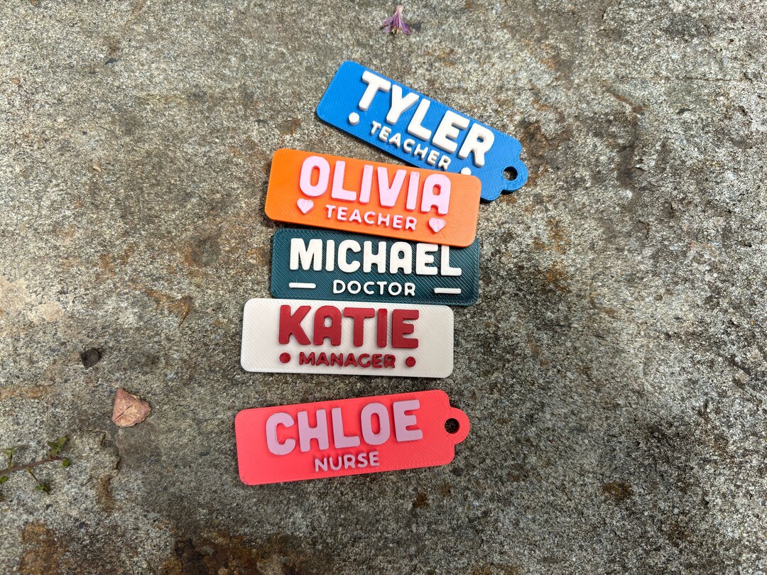Work Name Tag Custom Badge Nurse Teacher Custom Key Chain Magnetic Tag ...
