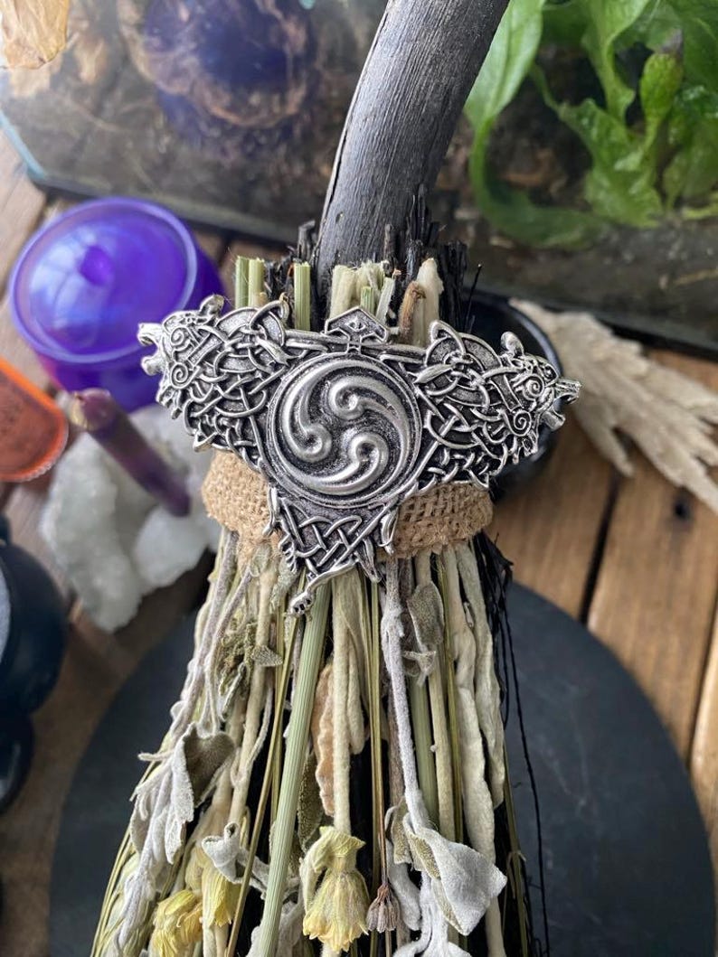 Besom, Dire Wolf, Wiccan Gift, Ritual Tools, Altar Tools, Witchcraft ...