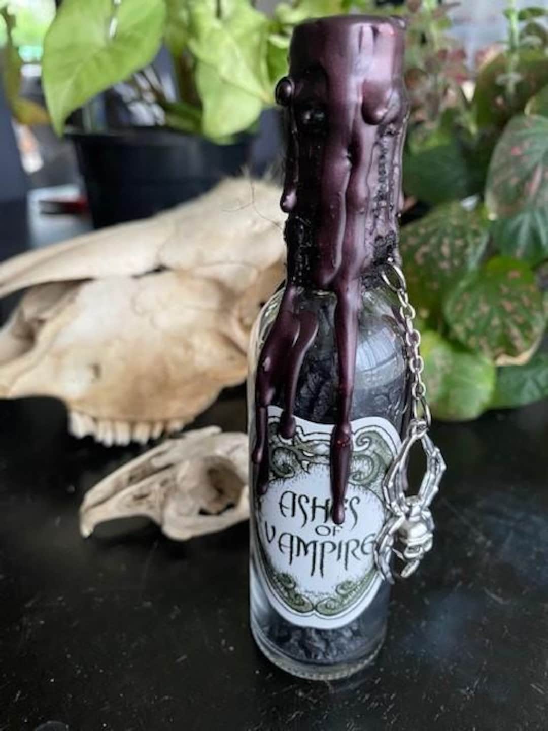 Ashes of Vampire Potion Bottle, Dark Magic Apothecary Decor - Etsy