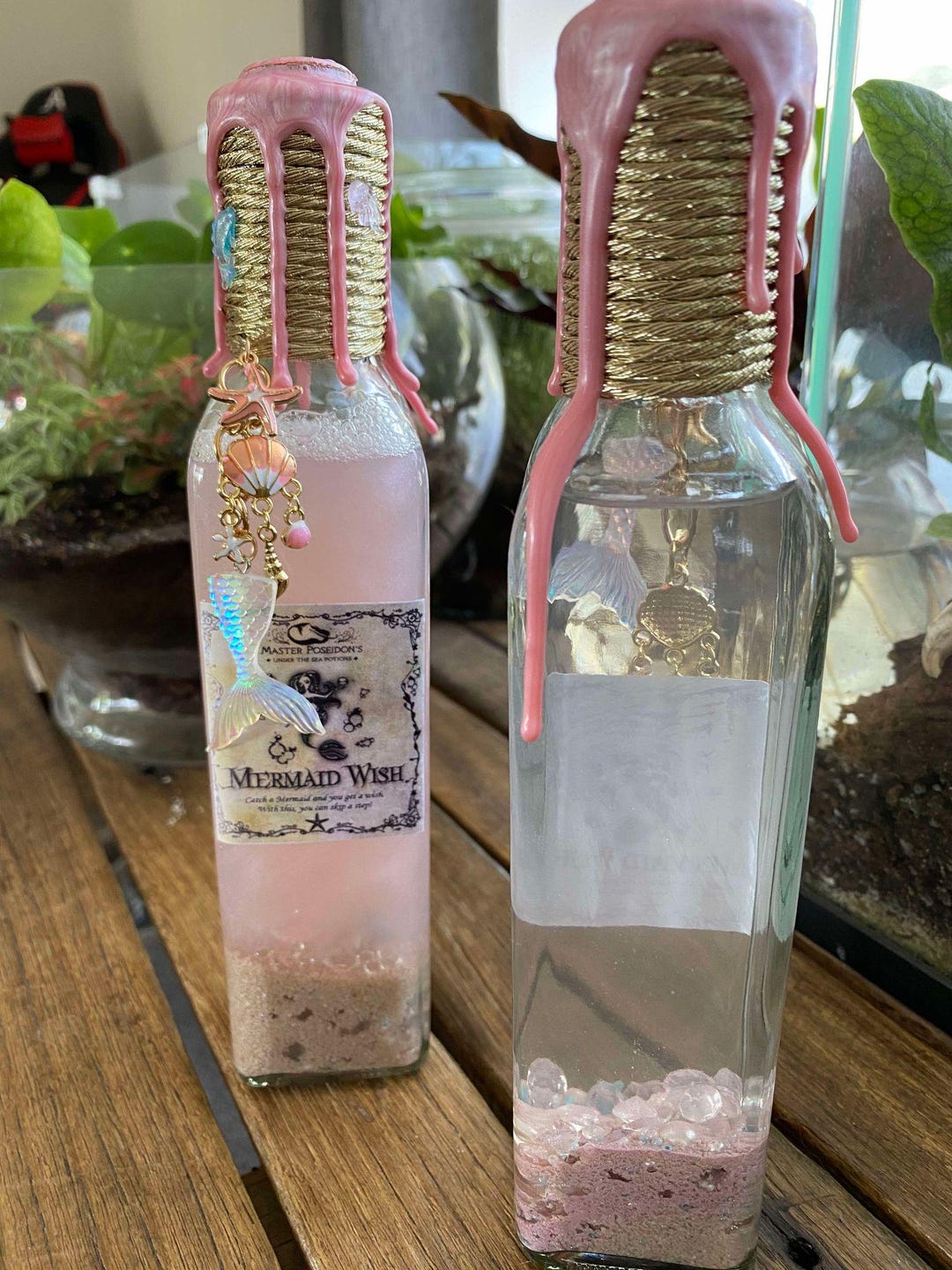 Mermaid Wish Potion Bottle: Fantasy Glass Art Trinket - Etsy