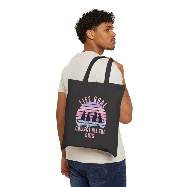 Life Goal Collect All the Cats Tote Bag: Cat Lover Gift - Etsy