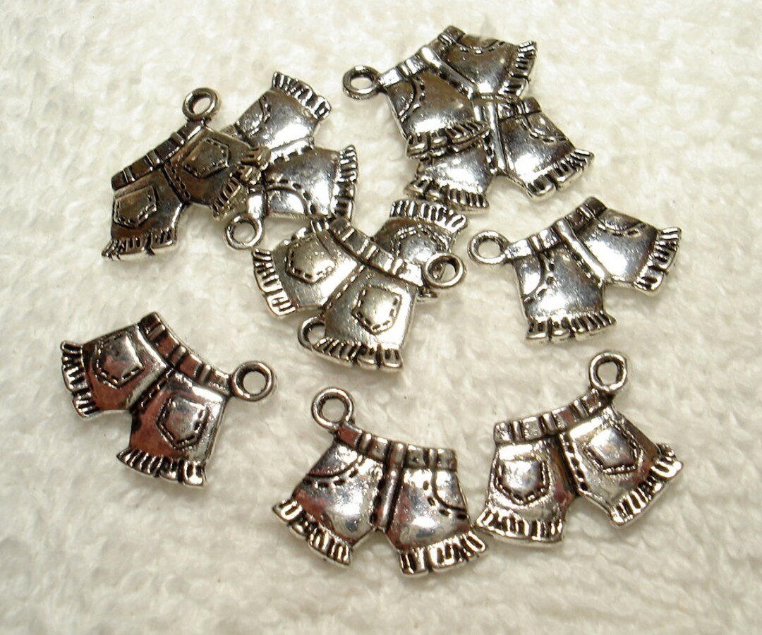 Antique Silver Tibetan Style Daisy Duke Shorts 14x17x2mm Charms Qty 10 ...