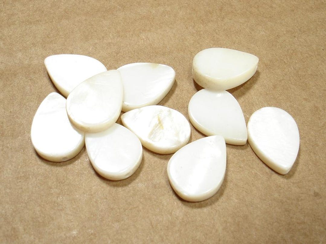 Natural Freshwater Seashell Flat Teardrop 9x12mm Beads Qty 10 B8349 - Etsy
