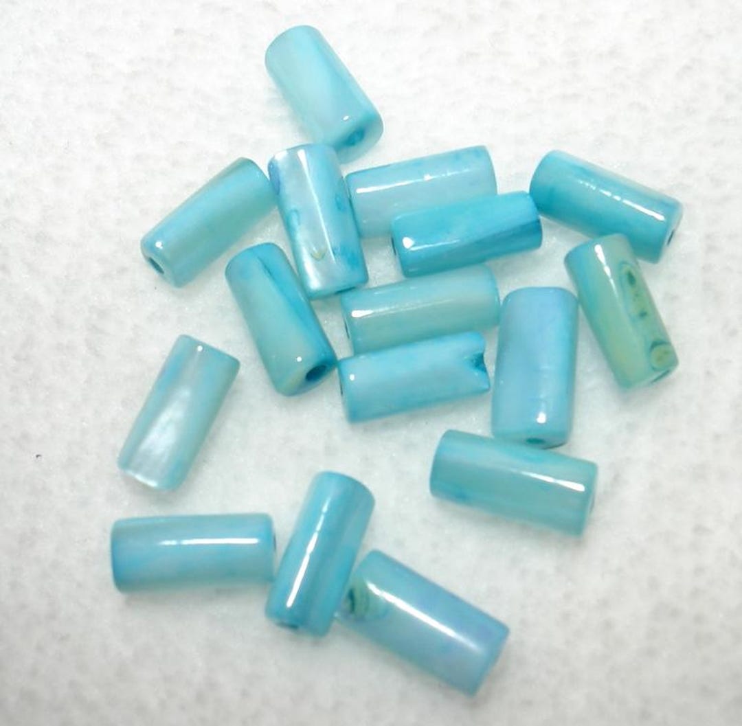 Light Blue Natural Freshwater Shell Column 8x4mm Beads Qty 15 B8056 - Etsy