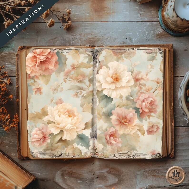 Rococo Floral Junk Journal Pages Junkjournal French Garden Nature ...