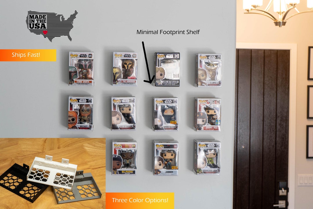 Funko Pop Wall Shelves Minimalist Design, Easy to Hang, Geeky Gift for ...