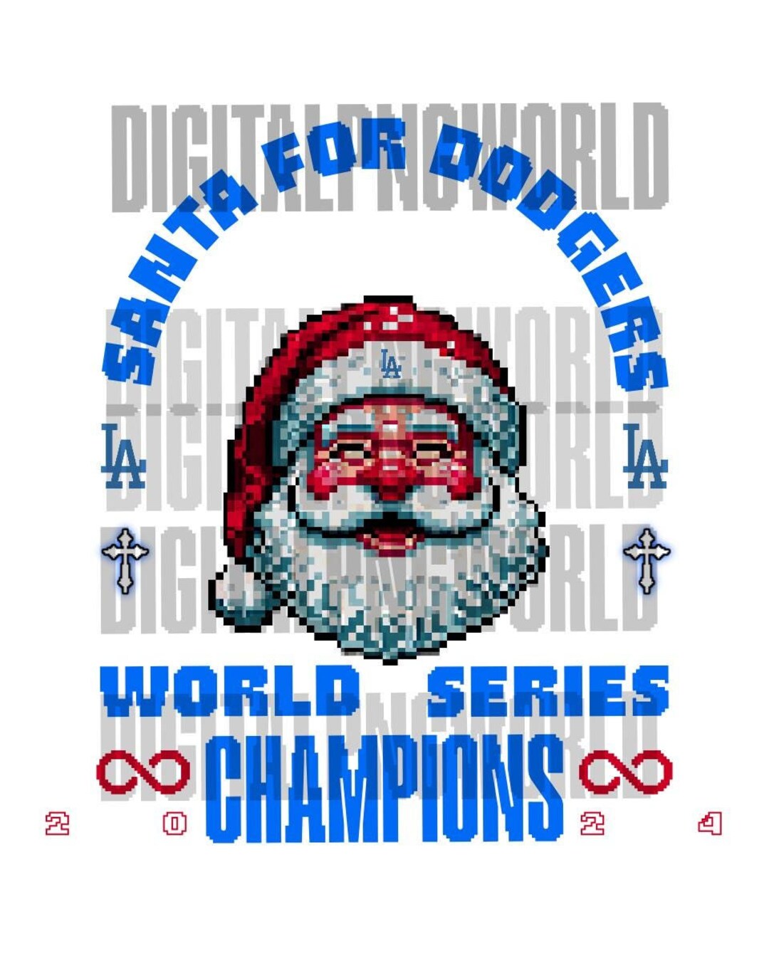 Dodgers Santa Digital PNG - Etsy