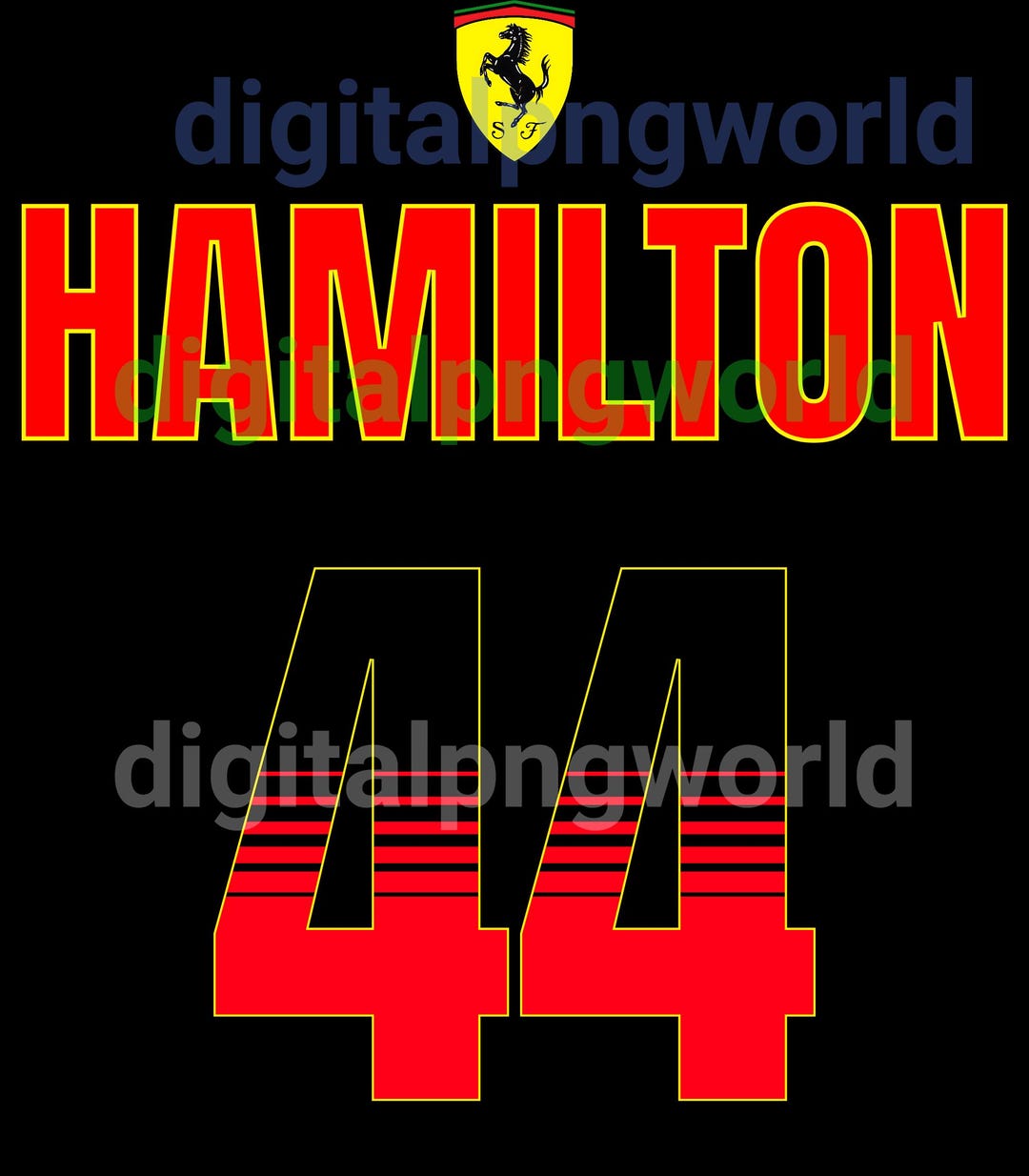 Lewis Hamilton Ferrari #44 Digital PNG - Etsy