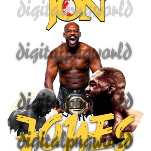 Jon Jones Fighter Champion Digital PNG - Etsy