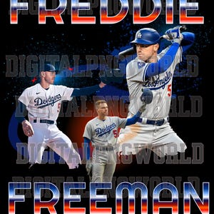 Freddie Dodgers Freeman Vibrant Digital PNG - Etsy
