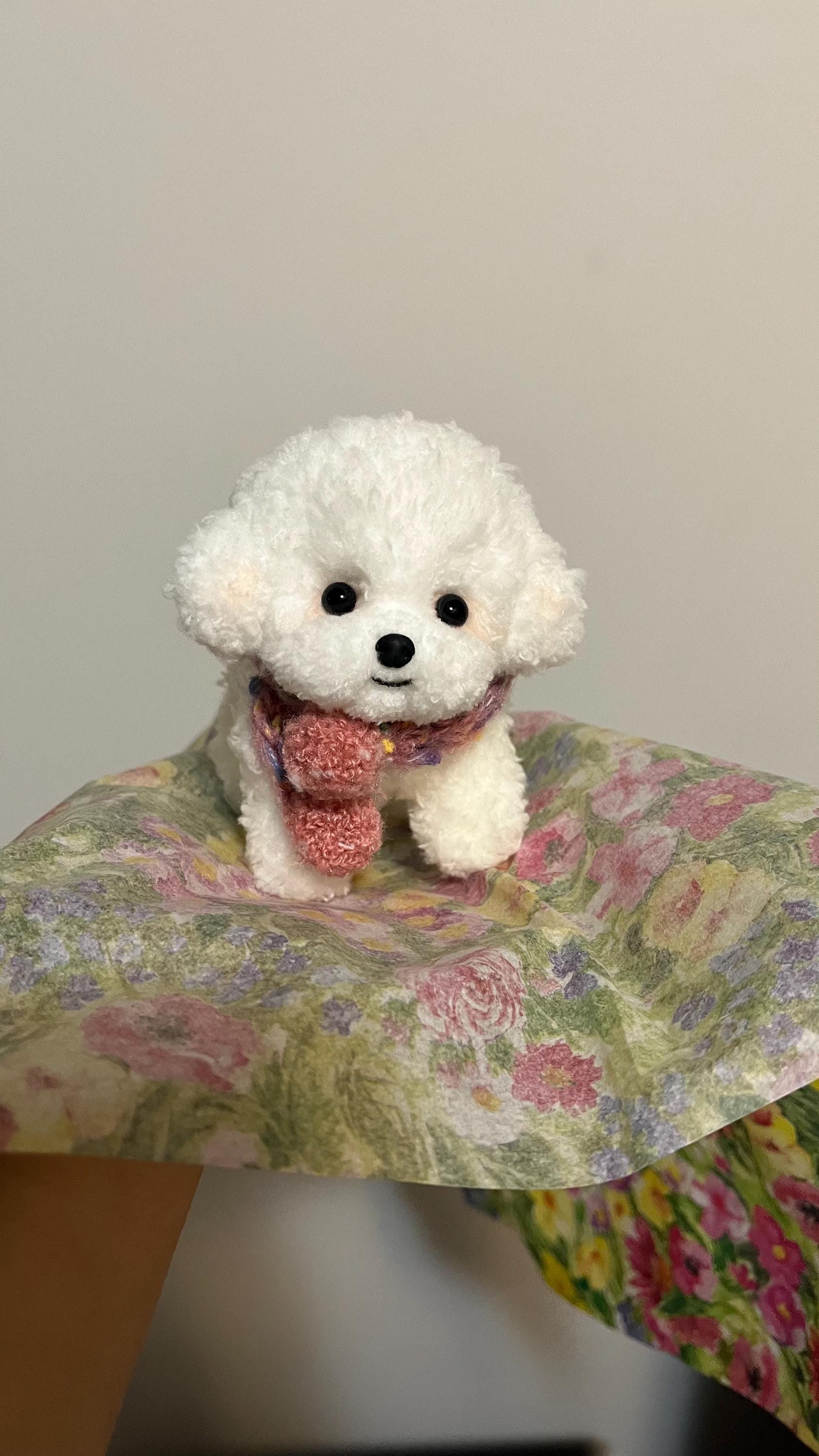 Poodle Art Doll: Miniature Realistic Dog Plush, Pet Model - Etsy