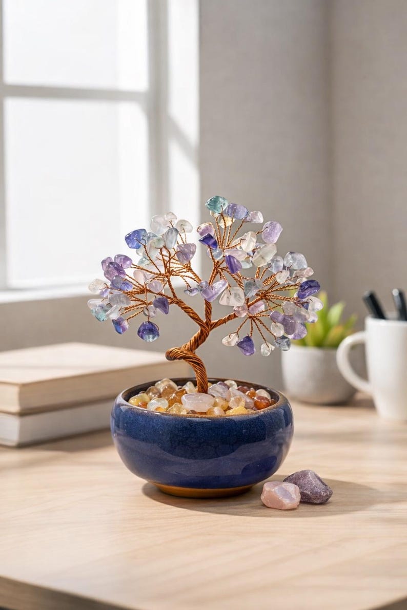 Crystal Tree of Life: Vortex Gemstone for Home and Office Mini Decor - Etsy