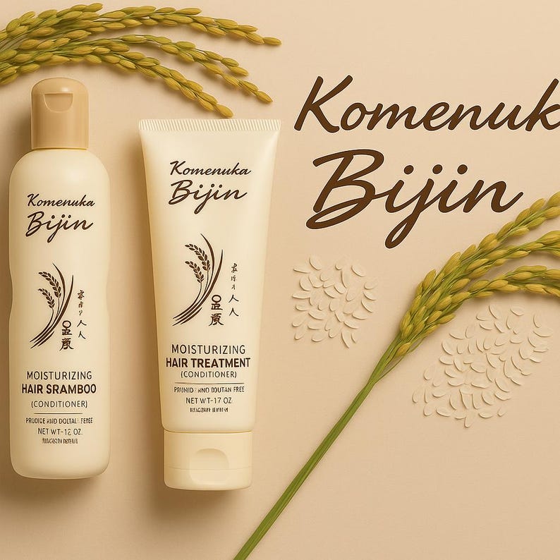 Japanese Rice Bran Shampoo & Conditioner Set – Moisturizing Hair Care ...