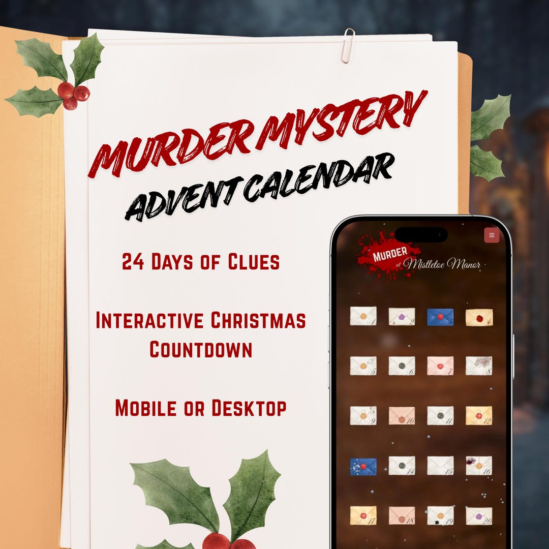 Murder Mystery Advent Calendar 2025 | Cozy Detective Christmas ...