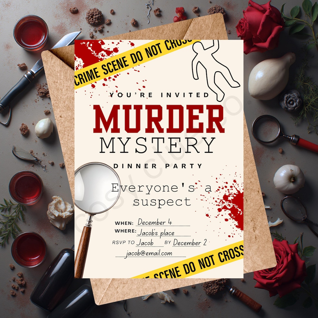 Murder Mystery Party Invite | Printable Invitation Template | Host Your ...