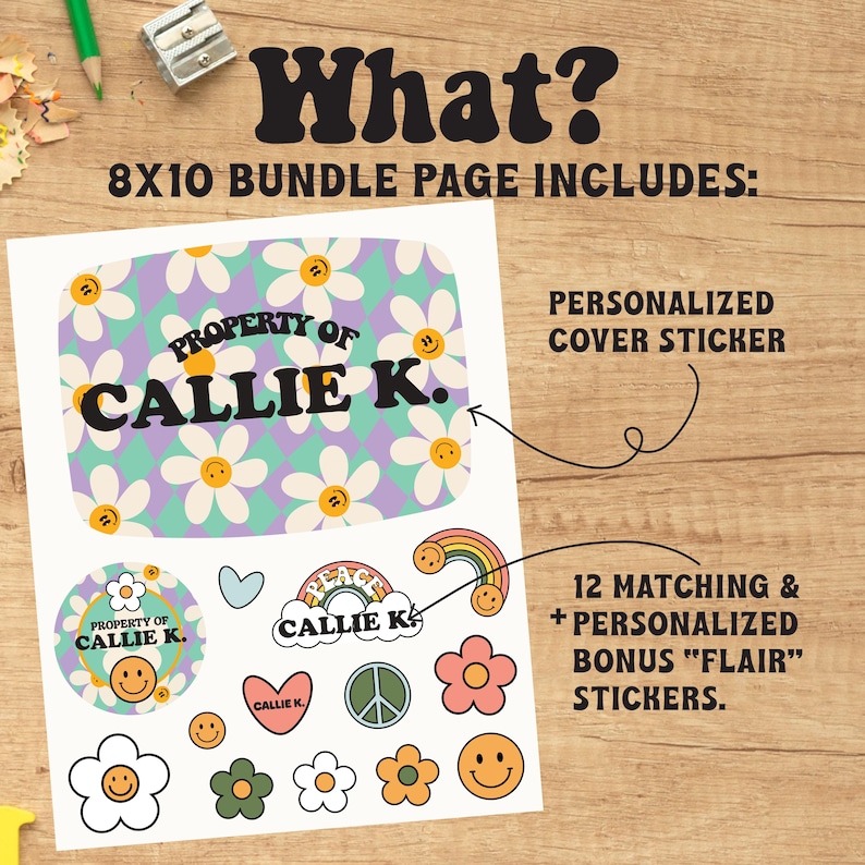 Personalized Lunchbox Bentgo Sticker Bundle, Back to School ...