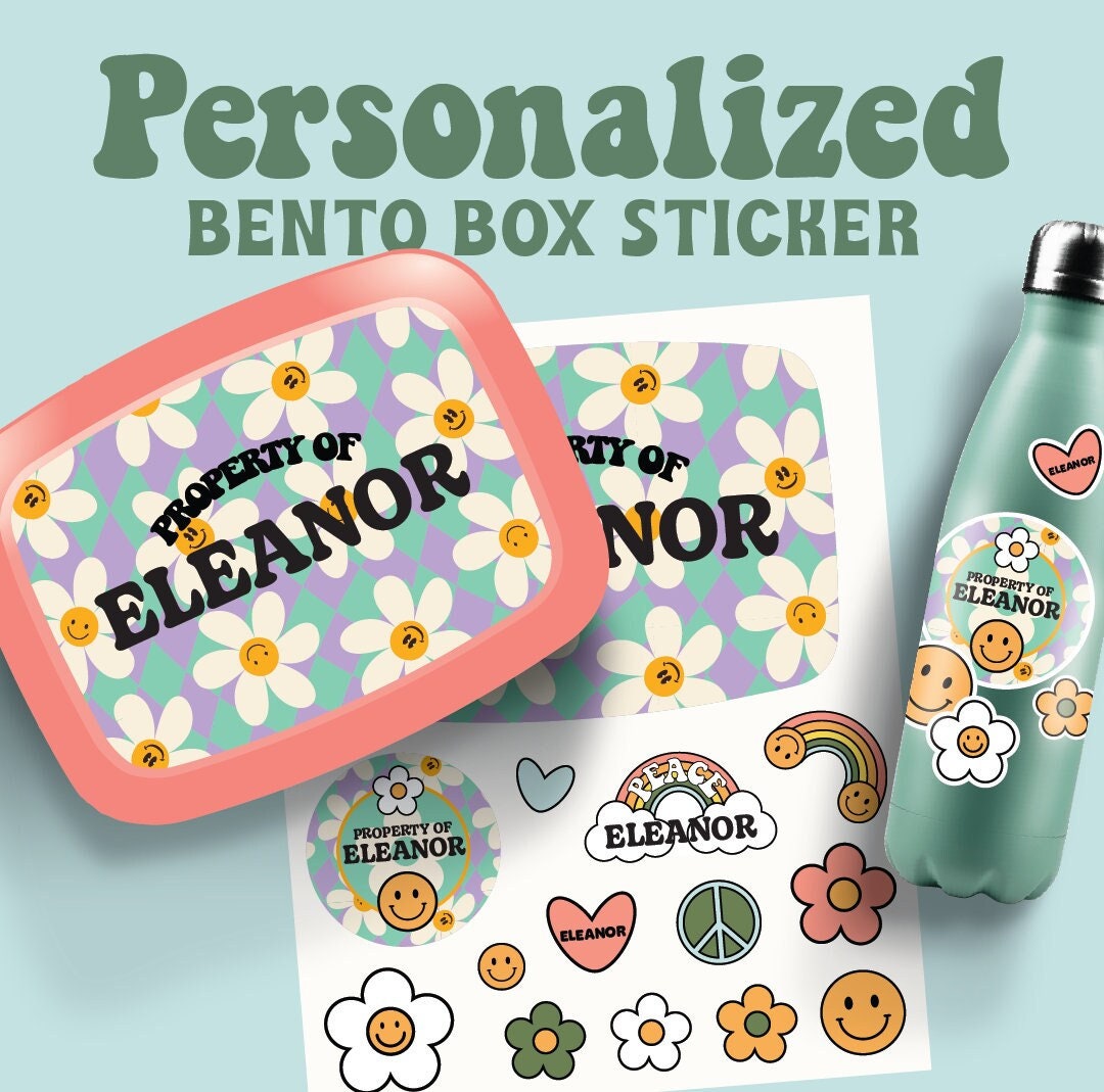 Personalized Lunchbox Bentgo Sticker Bundle, Back to School ...