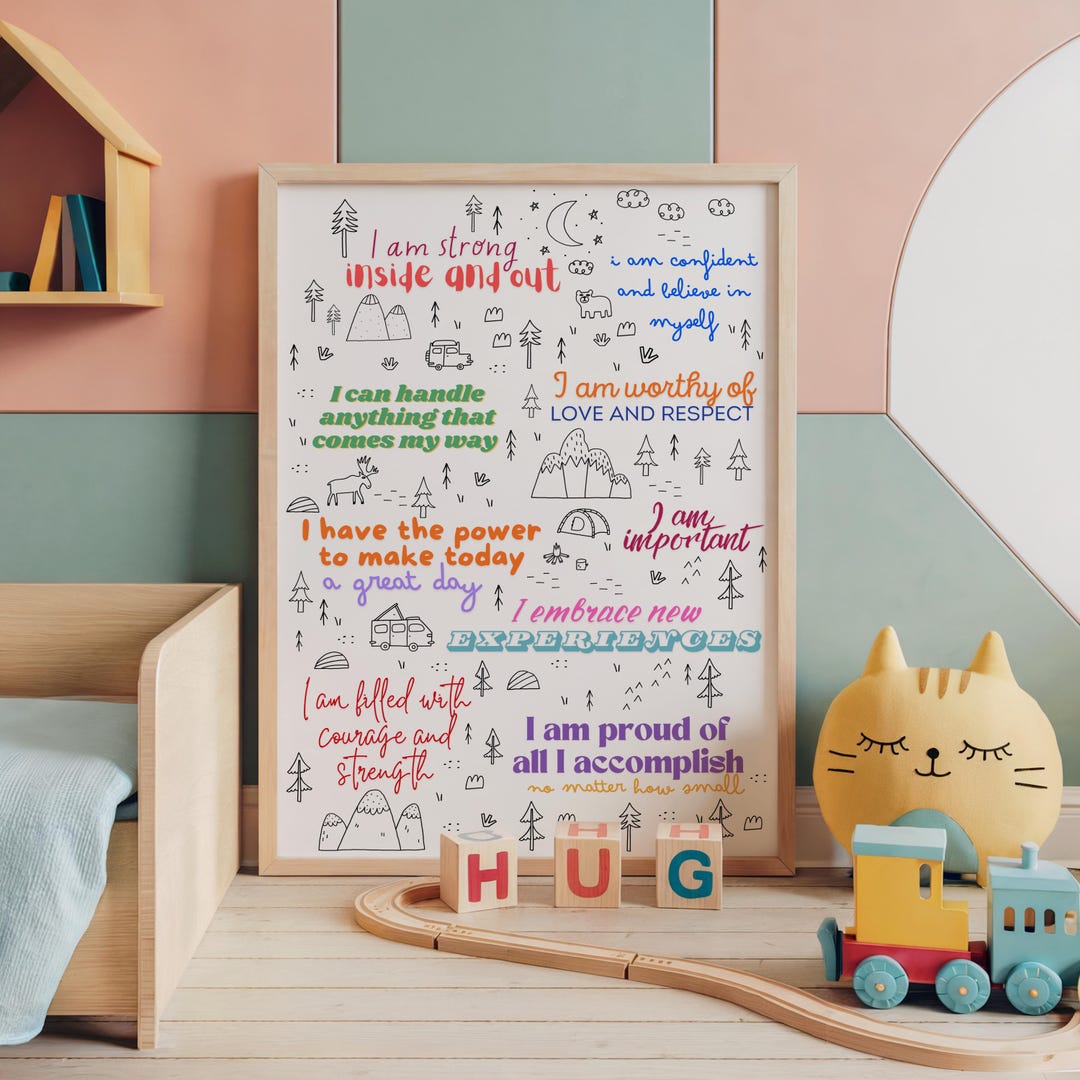 Kids' Positive Affirmations Poster – Digital Download, Empowering ...