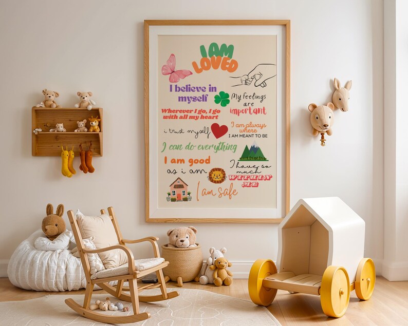 Kids Affirmation Poster – Positive Self-esteem Nursery Decor - Etsy