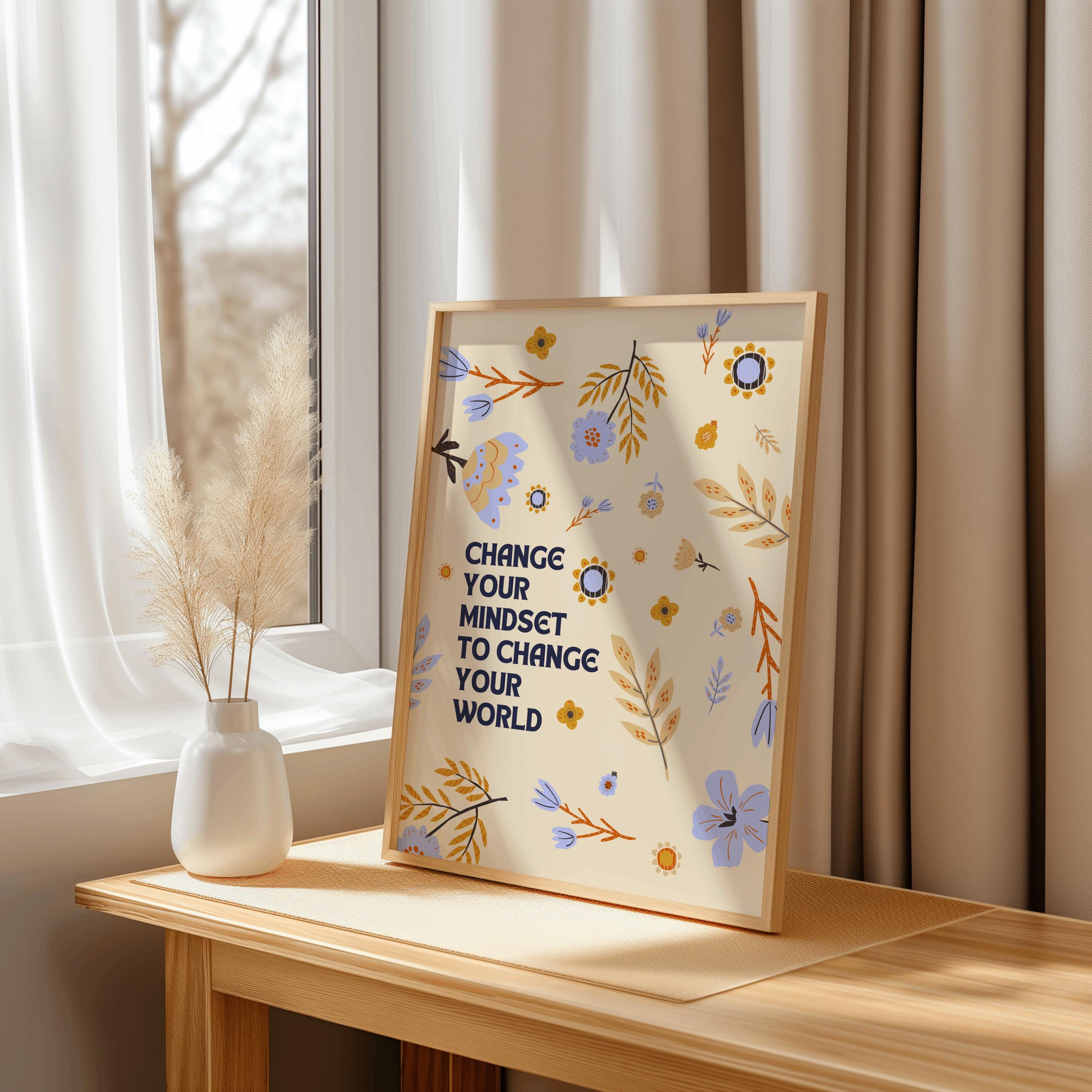 Change Your Mindset Poster, Success Mindset Poster, Psychology Poster ...