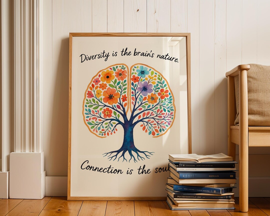 Neurodiversity Brain Art Printable – "diversity is the Brain’s Nature ...