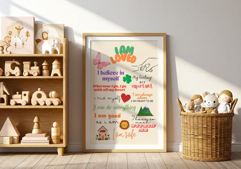 Kids Affirmation Poster – Positive Self-esteem Nursery Decor - Etsy