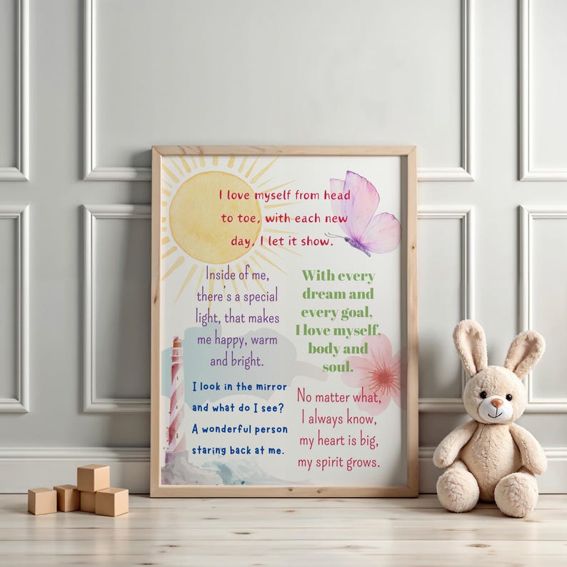 Positive Affirmation Poster for Kids – Self-esteem, Confidence ...
