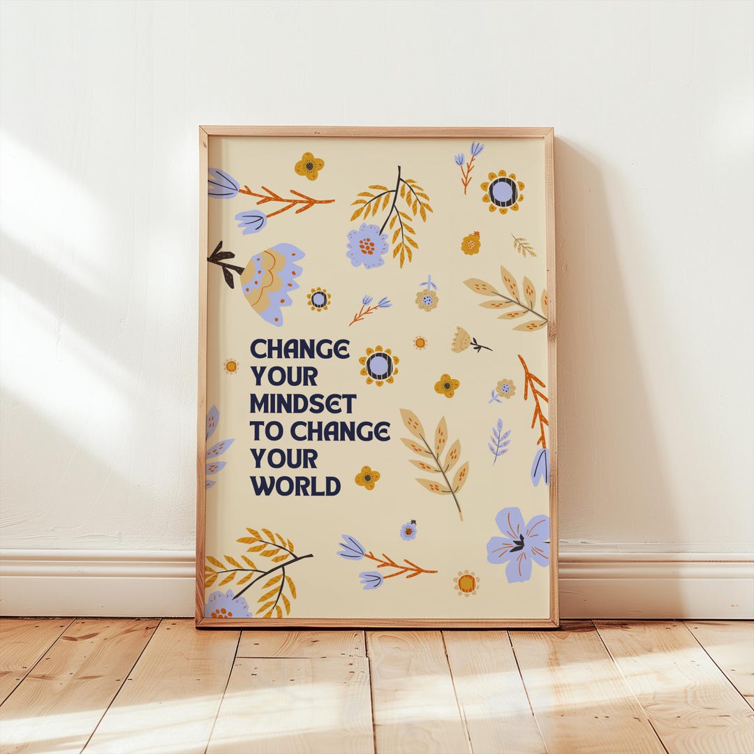 Change Your Mindset Poster, Success Mindset Poster, Psychology Poster ...
