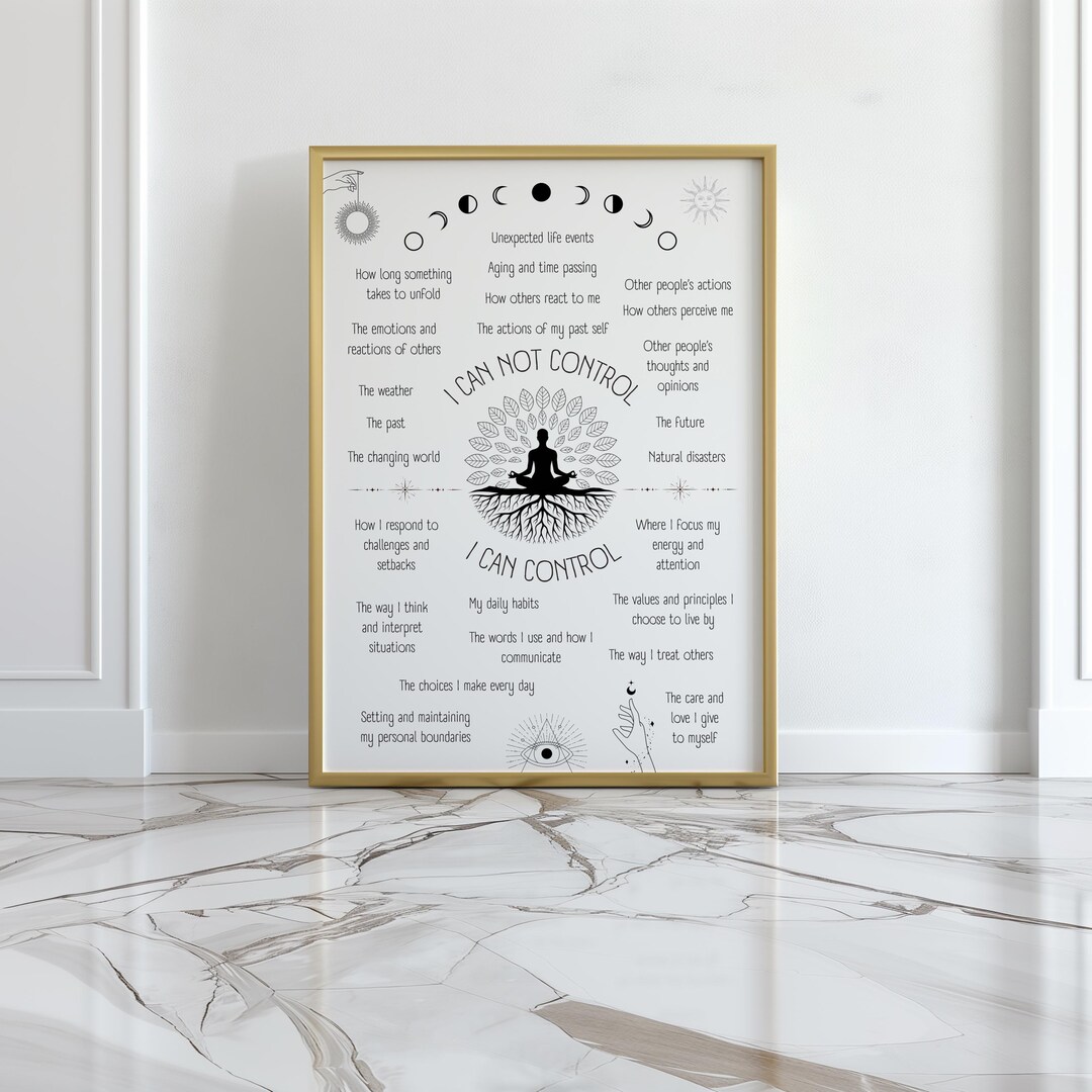 Mindfulness Wall Art, Mental Health Poster, Self-care Print, Meditation ...