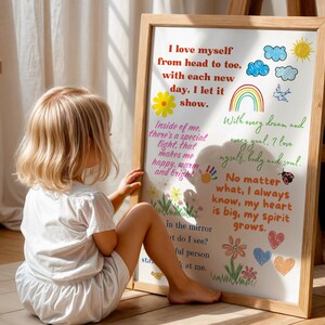 Self-love Poster, Positive Affirmations, Inspirational Wall Art, Kids ...