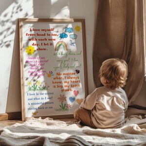 Self-love Poster, Positive Affirmations, Inspirational Wall Art, Kids ...