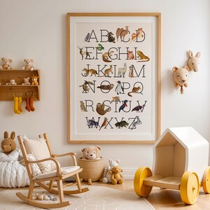 Animal Alphabet Poster for Kids – A to Z Animal ABC Wall Art ...