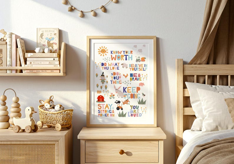Farm-inspired Motivational Poster for Kids – Digital Download, Positive ...