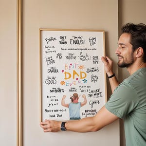 Best Dad Ever Poster, Inspirational Dad Print, Fathersdays Gift, Dad ...