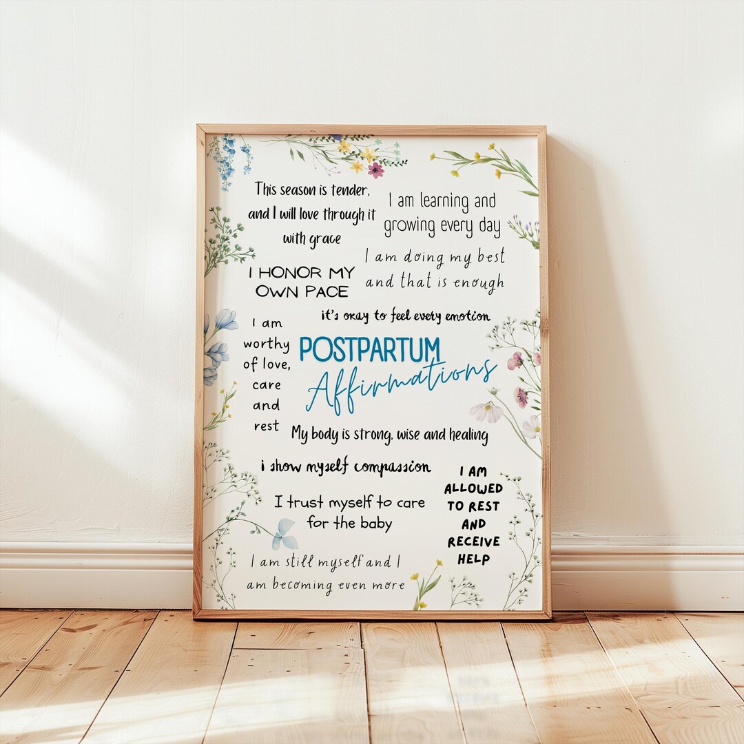 Postpartum Affirmations Poster –new Mom Gift (digital Download) - Etsy