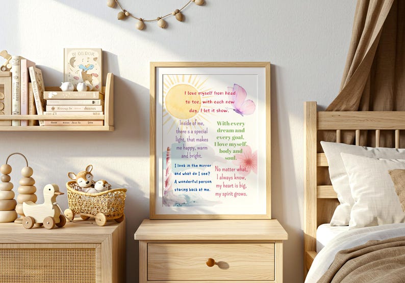 Positive Affirmation Poster for Kids – Self-esteem, Confidence ...