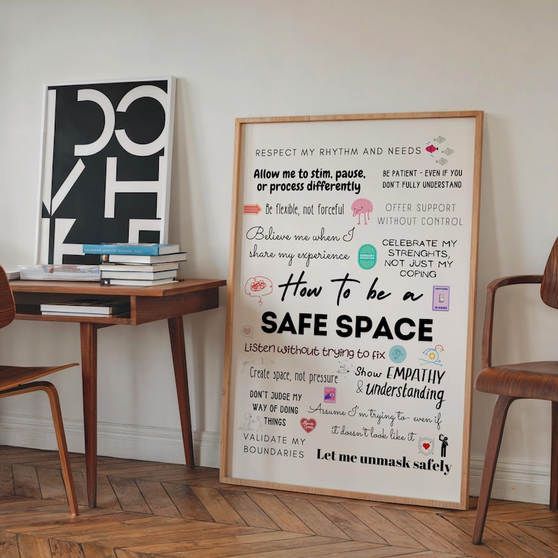 Neurodivergent Safe Space Poster – Autism Acceptance Art (digital ...