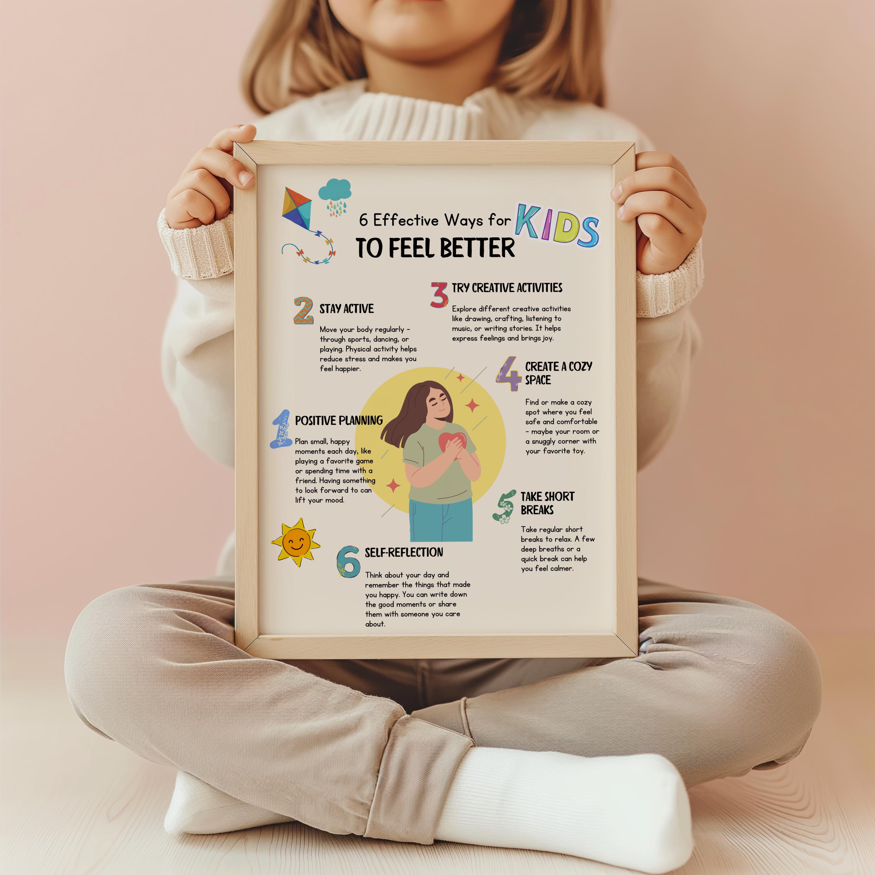 Kids Mental Health Digital Poster, Preschool Printables, Preschool ...