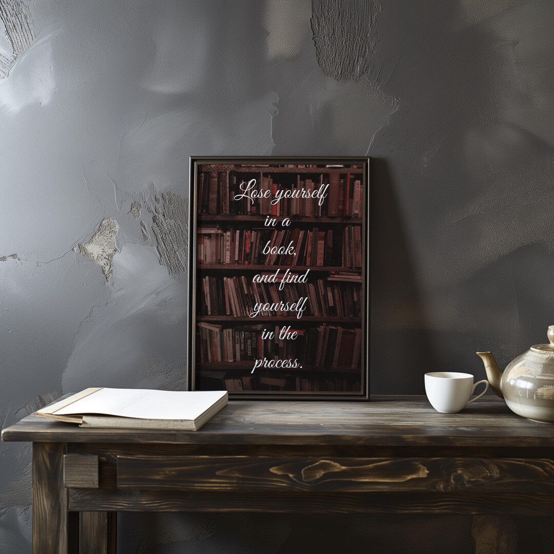 Book Lover Wall Art, Reading Quote Poster, Literary Decor ...